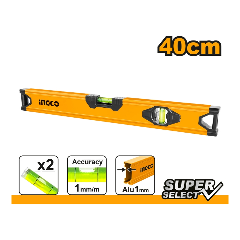 Nivel Ingco Aluminio 40 Cm. Dos Aguas # Hsl58040
