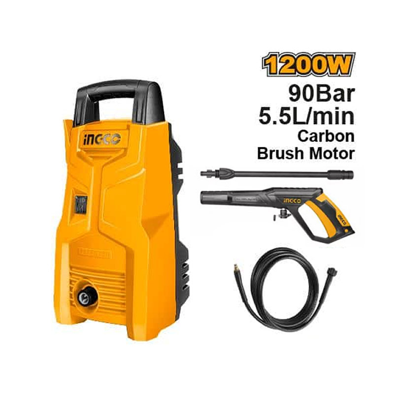 Hidrolavadora Ingco Alta Presion 1200w 90 Bar #hpwr12008 (c)